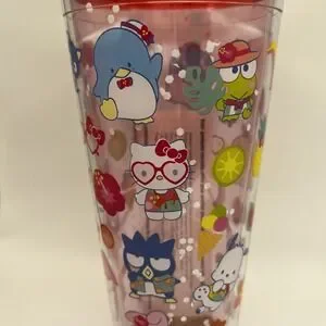 Sanrio | Dining | Sanrio Hello Kitty Friends 32oz Tumbler Cup Red Lid ...